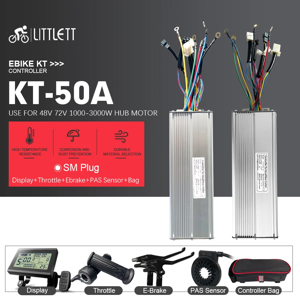 Electric-Bike-KT-50A-Controller-48V-60V-72V-90V-Ebike-Brushless-1000W ...