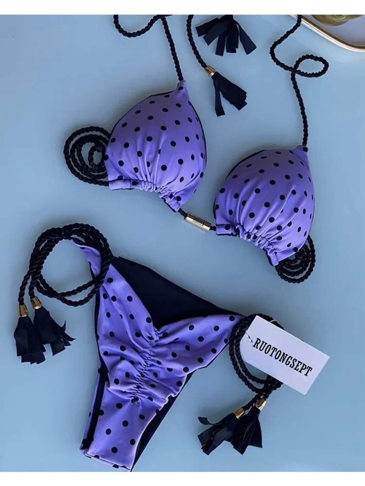 Conjunto De Microbikini Con Push Up Para Mujer Traje De Baño Brasileño