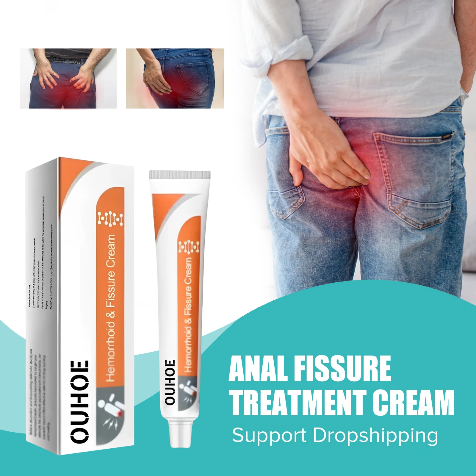 Crème dissolvante pour les hémides, pommade antifavorable pour les fissures anales, traitement ...