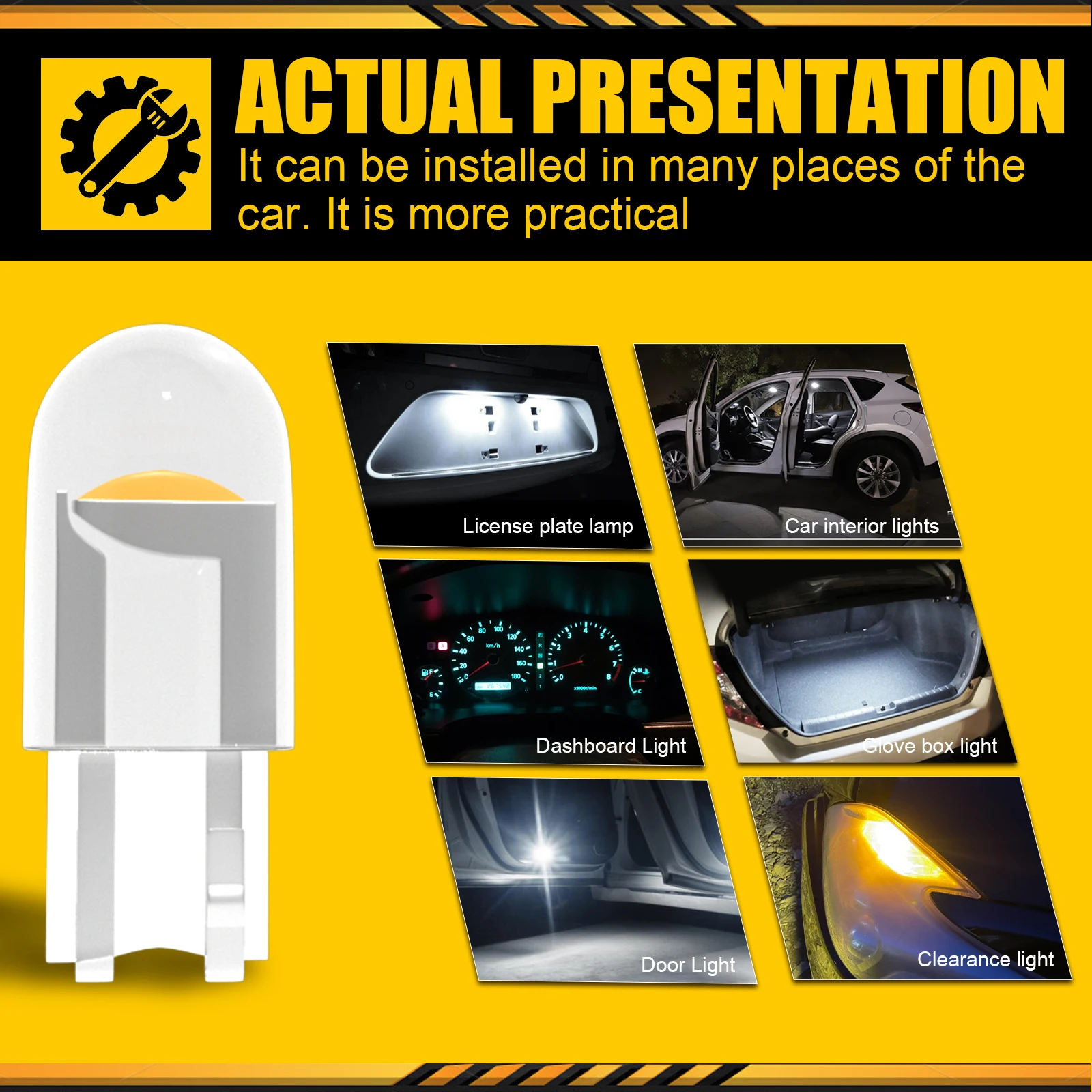 Llantas 20 Audi 10 Uds W5W Led T10 WY5W Bombillas LED Luz De Coche COB ...