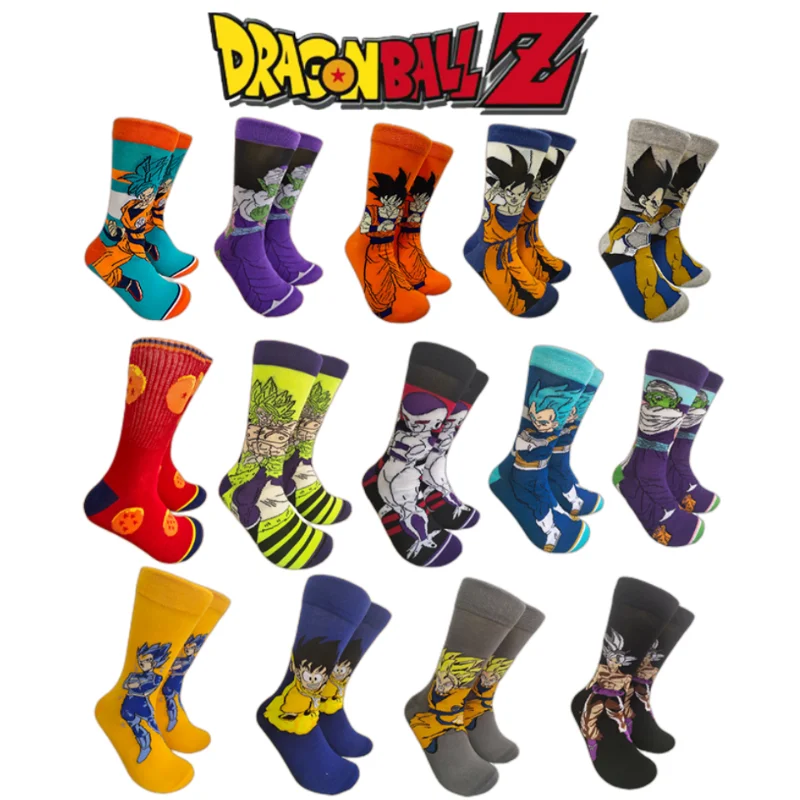 Meias-Dragon-Ball-Anime-Cartoon-masculinas-Son-Goku-estampa-Hip-Hop ...