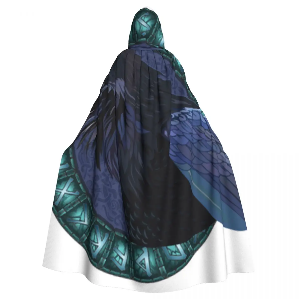 Long-Cape-Cloak-Cawing-Crow-Scandinavian-Hooded-Cloak-Coat-Autumn ...