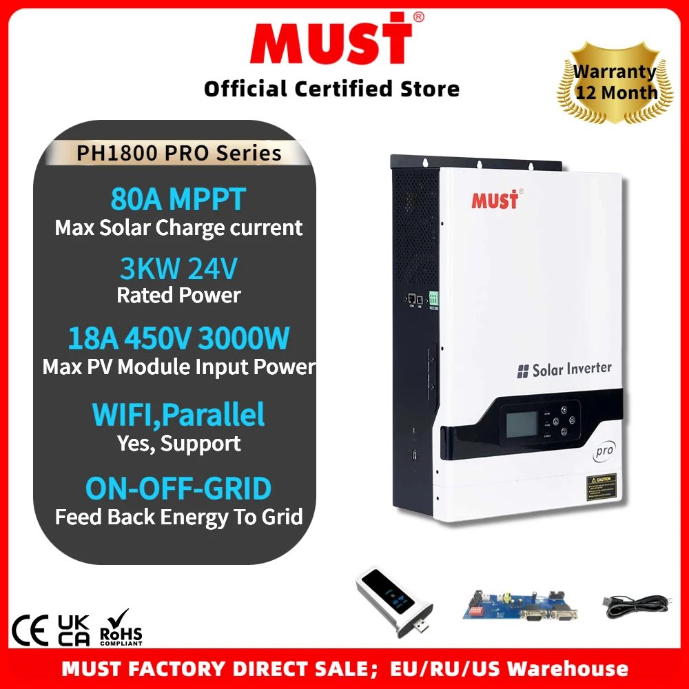 MUST-Parallel-3KW-450V-PH1800-PRO-On-Off-Grid-Hybrid-Solar-Inverter ...