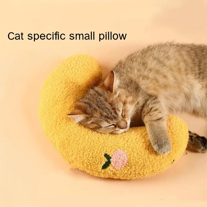 Pet-Teddy-Half-Moon-Pillow-Cat-Pillow-Step-Milk-Deep-Sleep-U-shaped ...