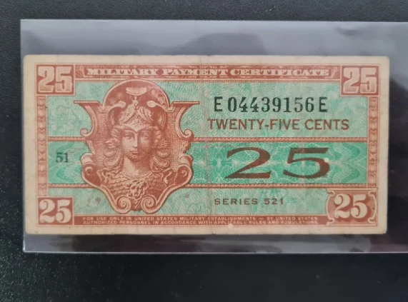 America 521 Series 25 Cent Original Notes (Fuera De uso Ahora Collectibles)