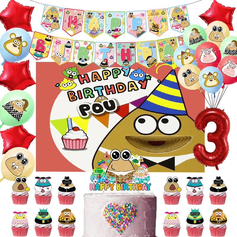 Pou-decoraci-n-DIY-de-fiesta-My-Pet-Alien-cumplea-os-revelaci-n-de-g ...