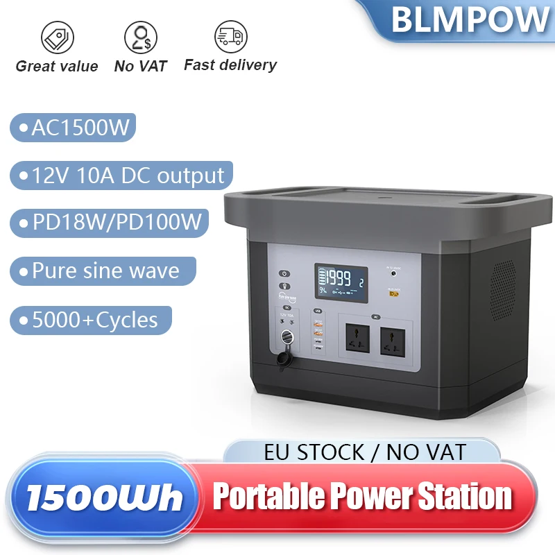 1500W-Portable-Power-Station-LiFePO4-Battery-1500WH-Powerful-Solar ...