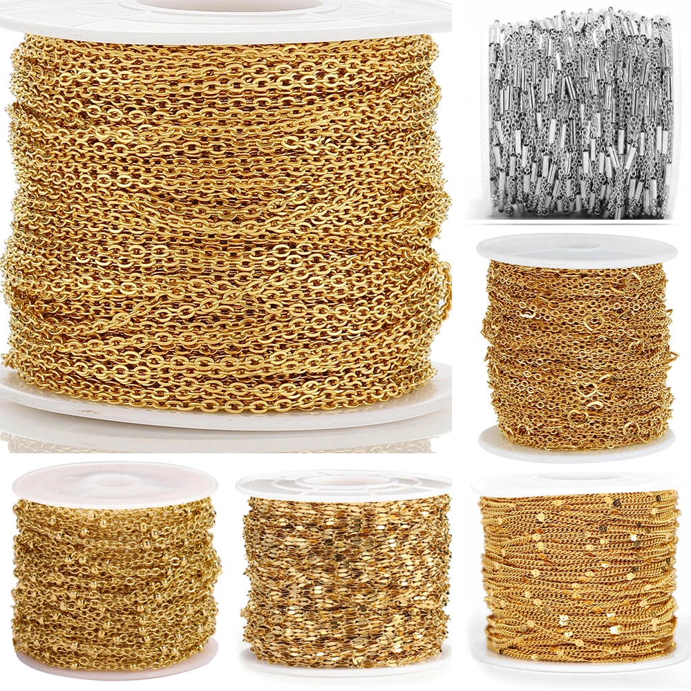 2meters Stainless Steel Cable Curb Chains for DIY Jewelry Making DIY ...