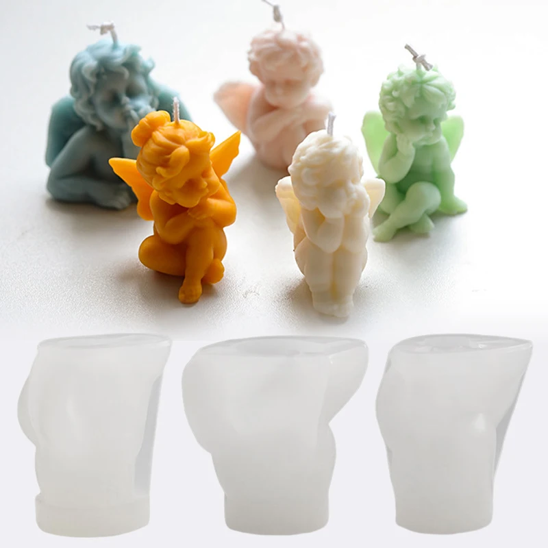 3D-Angel-Candle-Mold-Little-Wing-Angel-Resin-Molds-Baby-Tool-DIY-Making ...