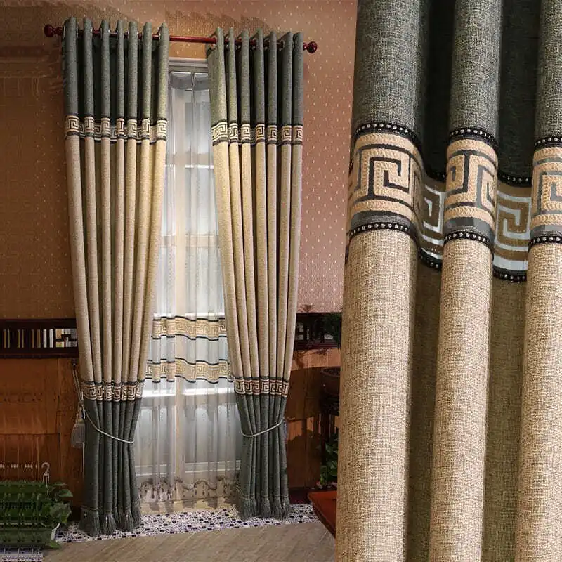 Chinese Curtains Living Room | Blackout Curtain Chinese Style - Style ...