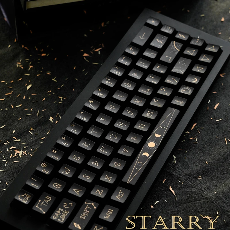 Star-Spectrum-Line-Theme-Keycaps-PBT-Sublimation-Retro-Black-Cherry ...