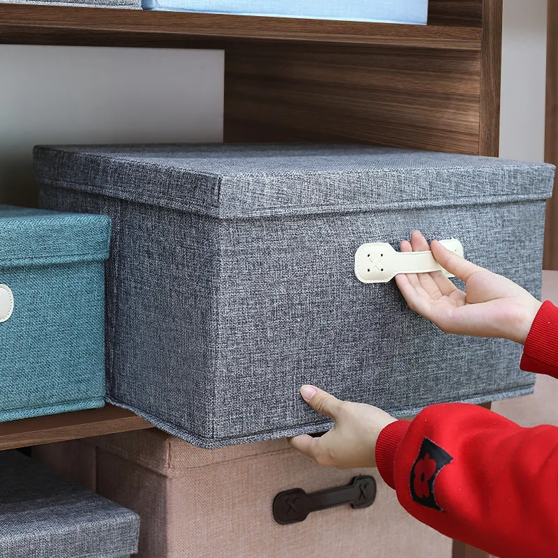 Clothes-Storage-Box-Fabric-Cotton-Linen-Drawer-Type-Storage-Box ...