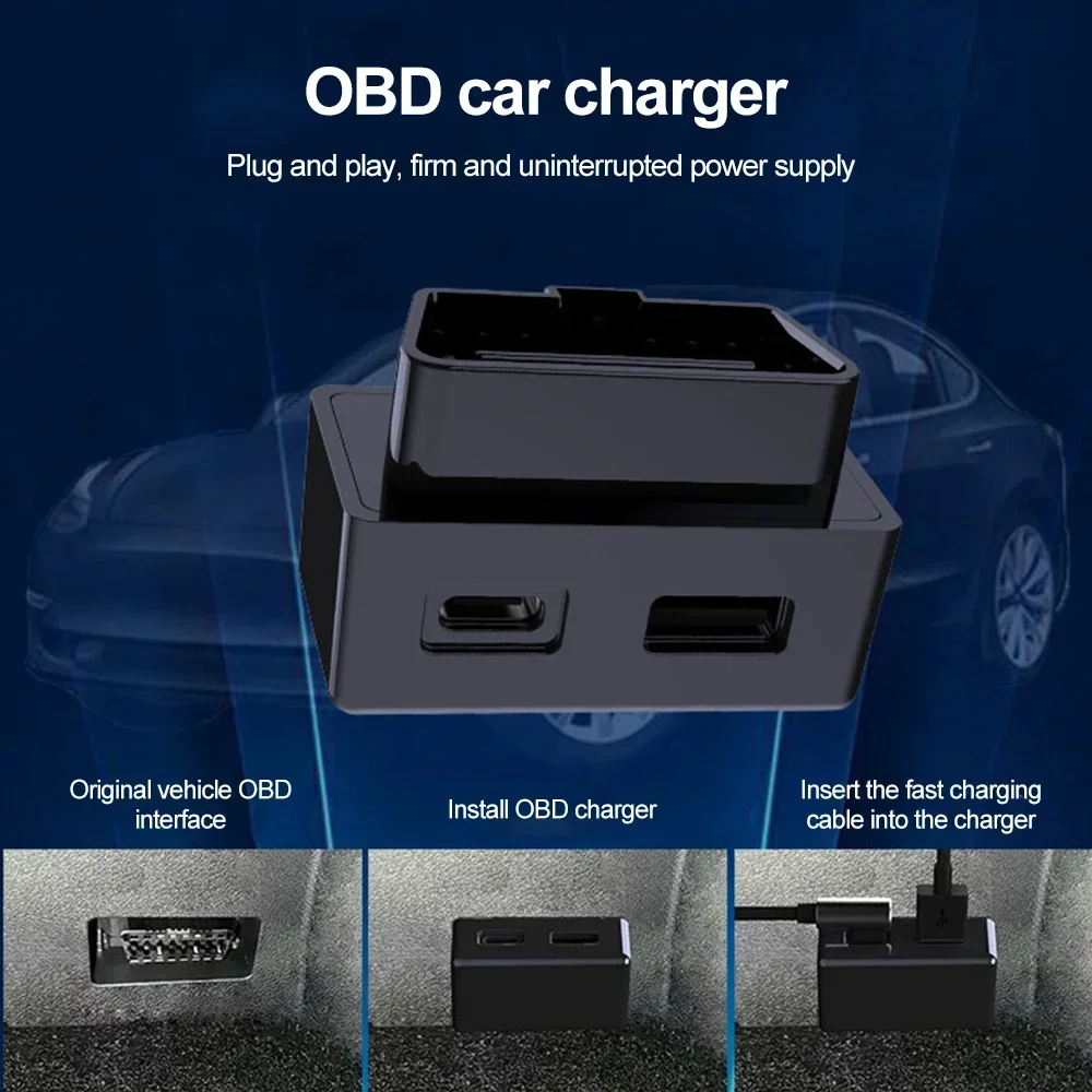 OBD2 Adapter Diagnostic Tool and Car Charging Splitter For Tesla Model ...