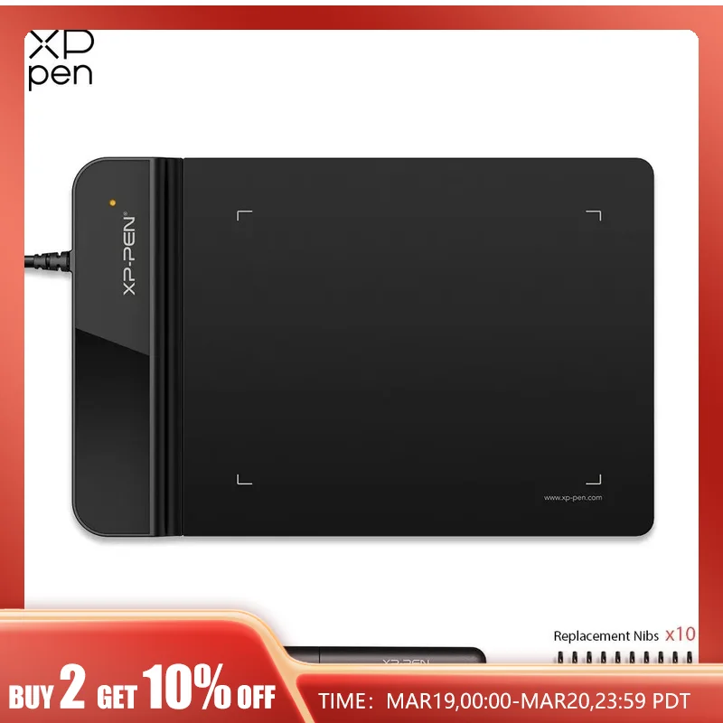 Tablette-graphique-XPPen-G430S-4x3-pouces-avec-batterie-pression-8192-recyclable-stylet-gratuit ...