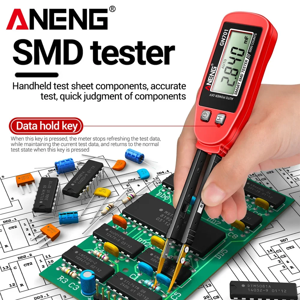 ANENG-GN701-Smart-SMD-Tester-3000-Counts-Multimeter-Handheld-Patch-Test ...
