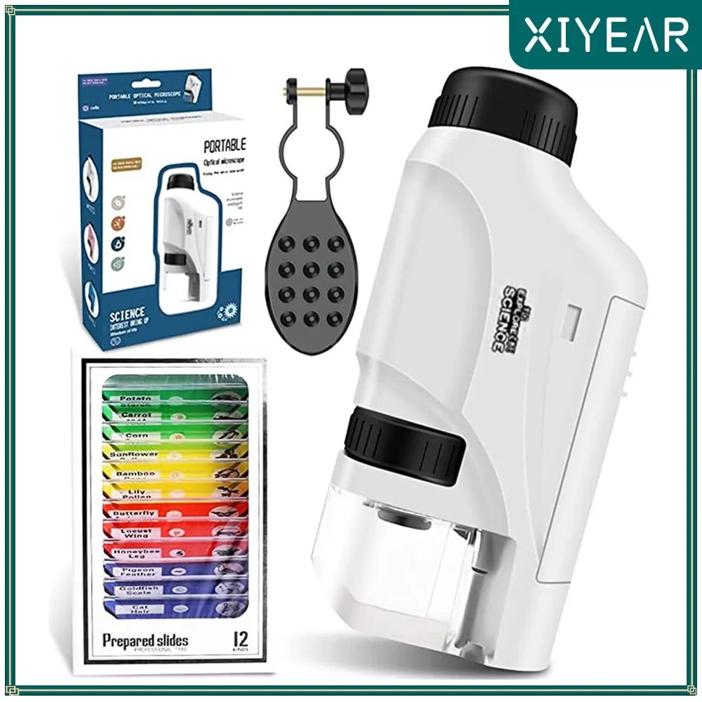 ocuk-mikroskop-60-120X-minyat-r-cep-mikroskop-seti-laboratuvar-ocuk-el ...