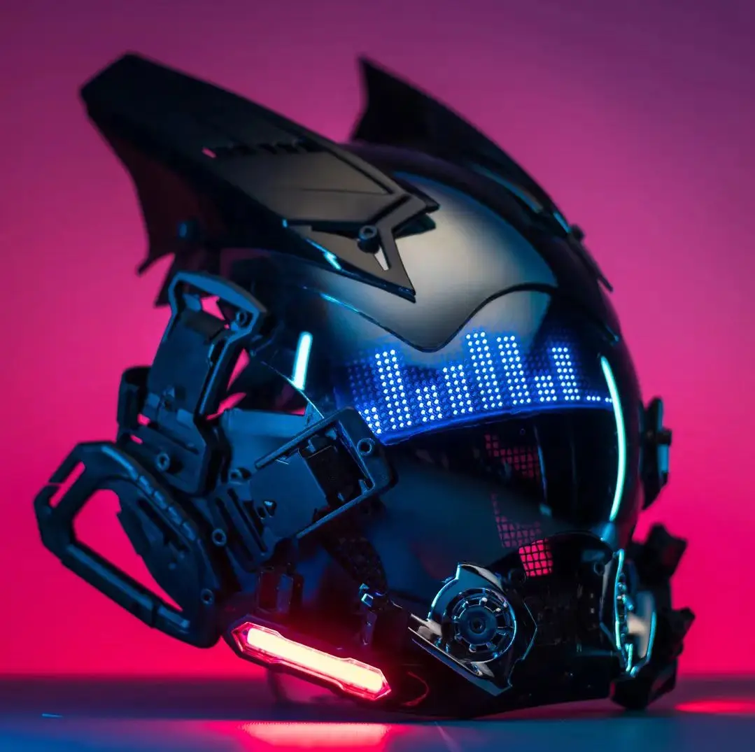 Hot-Cyberpunk-Mask-Helmet-Techwear-Cosplay-Bluetooth-With-Dynamic-Led-Samurai-Mask-Customizable ...