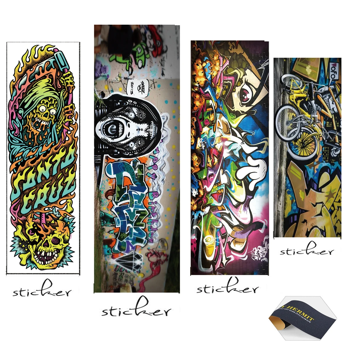 Street-Culture-Skateboard-Frosted-Sticker-Customizable-Exclusive ...