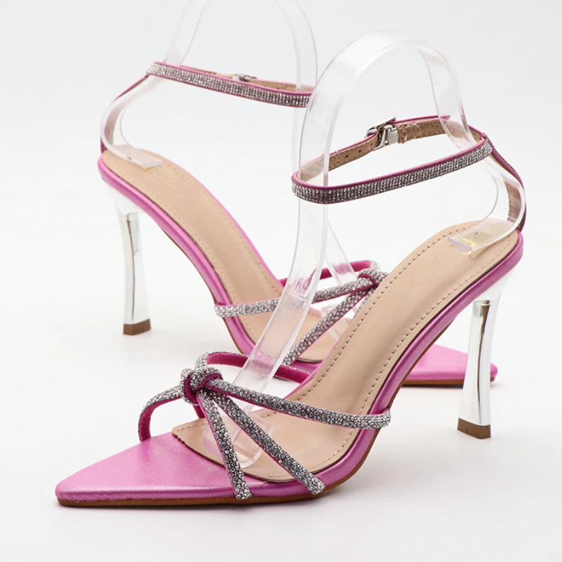 Crystal-Luxury-High-Heeled-Sandals-Women-Open-Toe-Narrow-Strap ...