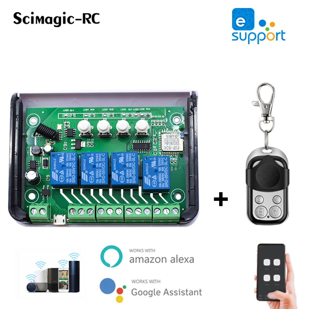 Smart-Motor-Switch-Wifi-Relay-Module-12V-24V-220V-RF-Controller-EWELINK ...