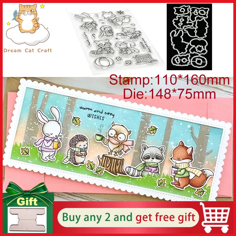 Scrapbooking Fox Cutting Dies Stencils | Hedgehog Dies Scrapbooking ...