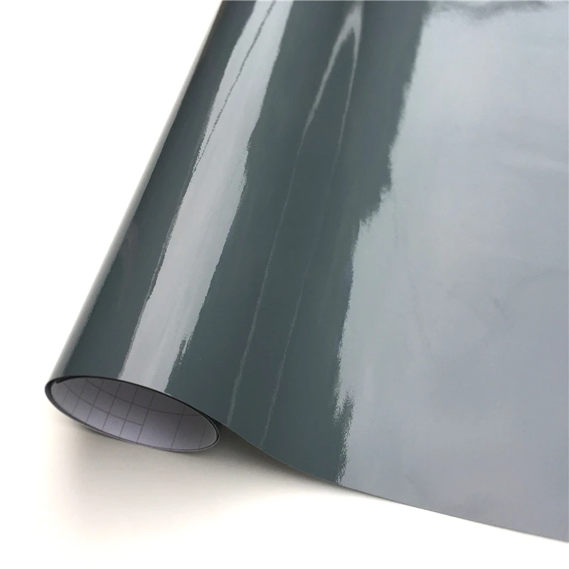 Glossy Cement Grey Vinyl Film Wrap Sticker Gloss Gray Self Adhesive ...