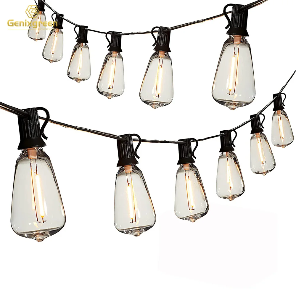 Genixgreen-ST38-1W-PET-Outdoor-String-Lights-Waterproof-IP44-Patio-LED ...