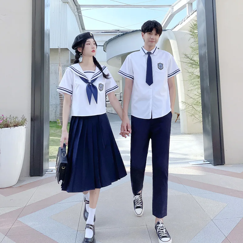 High-School-Students-Uniforms-Korean-Junior-High-School-Students-Short ...