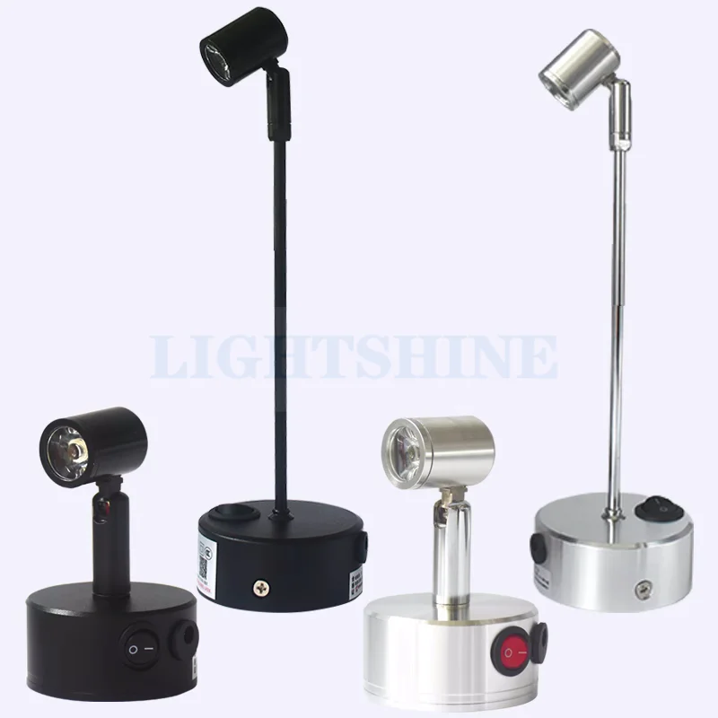 Led-Rechargeable-1W-Spot-Light-Glass-Counter-Spotlights-Jewelry-Display ...