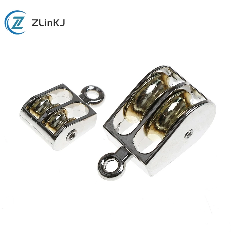 100-180KG 36/52mm Single/Double Pulley Rope Pulley Roller Metal Sheave ...