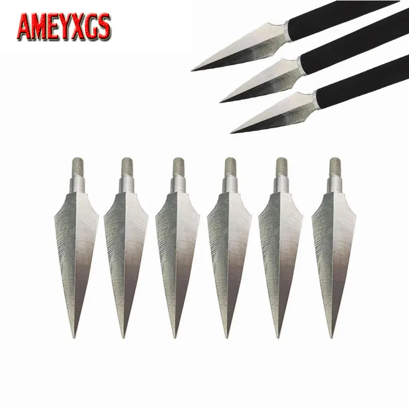 6/12pcs 150Gr Archery Broadheads Steel Arrowhead Target Point Tips ...