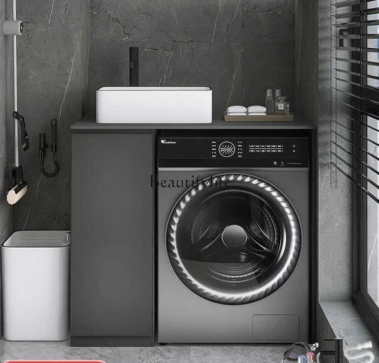 Washing machine basin integrated combination cabinet space aluminum ...