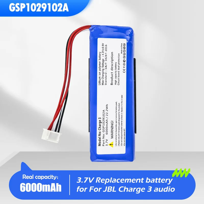 1-20PCS-GSP1029102A-3-7V-6000mAh-Rechargeable-Lithium-Polymer-Battery ...