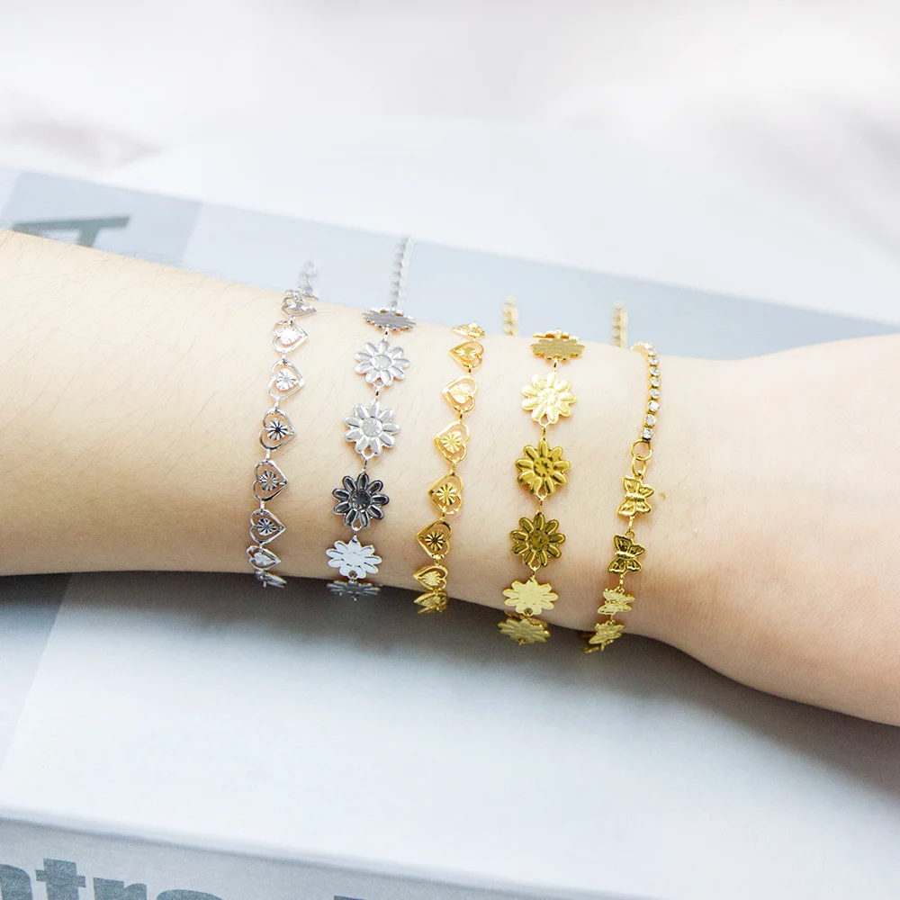 LUXUKISSKIDS Fairy Aesthetic Daisy Anklets For Woman Ankle Jewelry ...