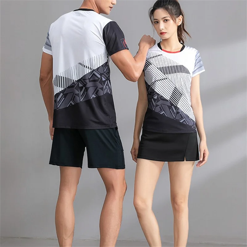 Badminton Jerseys & Shorts Men & Women Shuttlecock Shirt Tennis Skirt ...