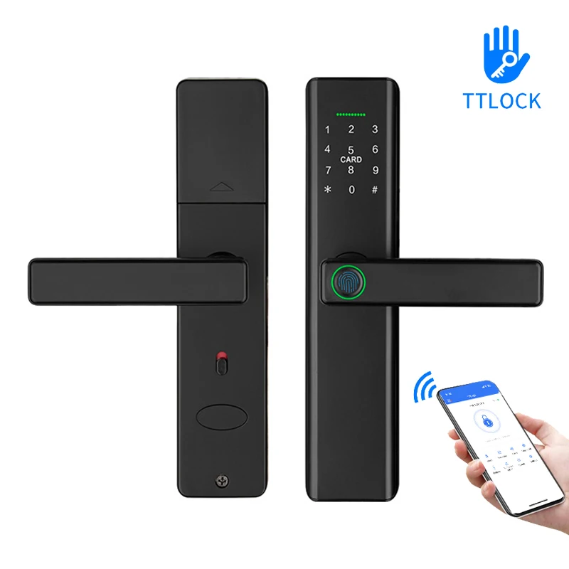 TTLock APP Smart Fingerprint RFID Card Password Lock With Key 5050 Lock ...
