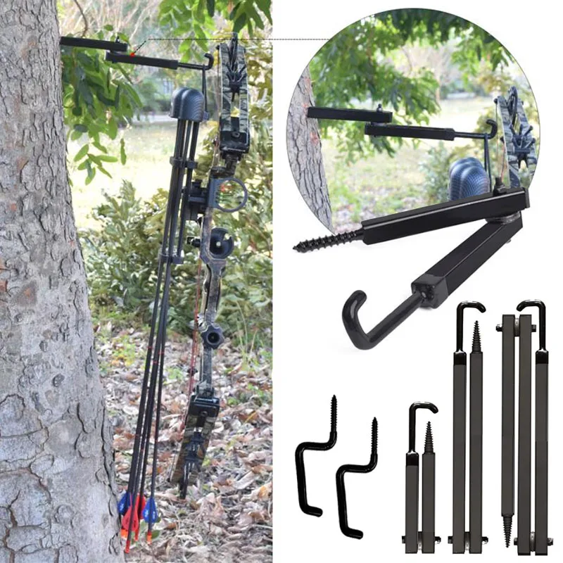 Tree Stand Bow Hanger Hooks for Hunting Realtree Folding Bow Holder ...