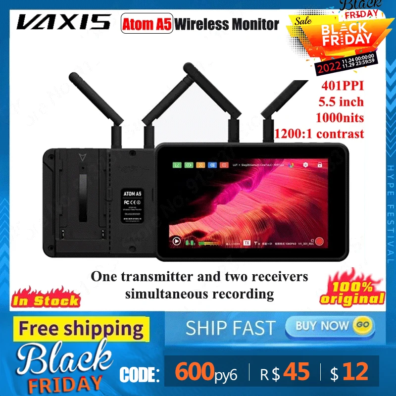 Vaxis-Atom-A5-Monitor-TX-RX-Wireless-5-5-Inch-Highlight-Screen ...