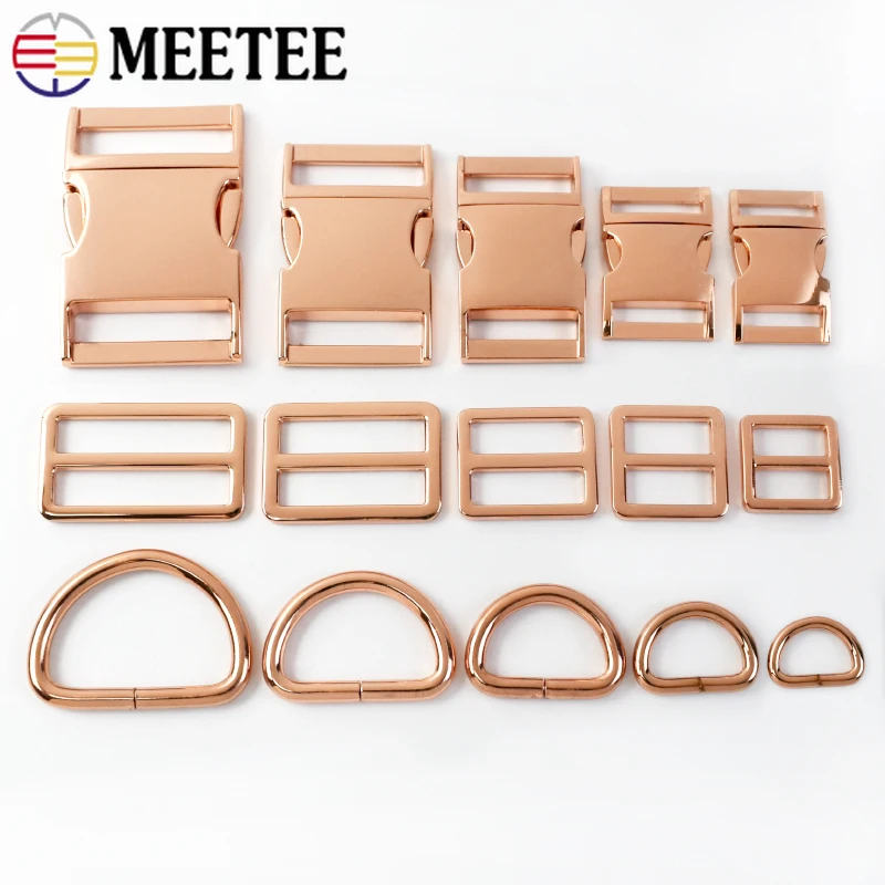 2Sets-Metal-Belt-Strap-Buckle-15-38mm-D-Ring-Tri-Glide-Adjust-Clasp ...