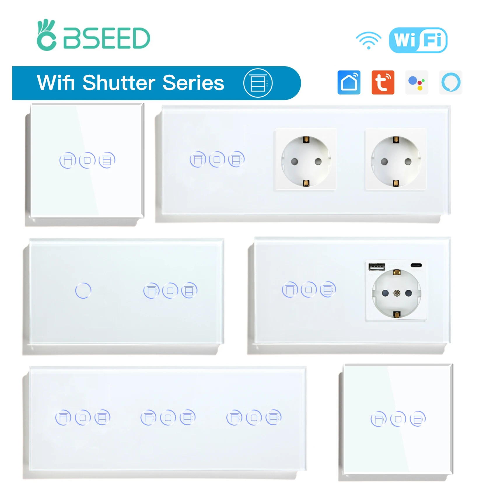 BSEED-Wifi-Shutter-Switches-APP-Control-Led-Smart-Blind-Series-White ...
