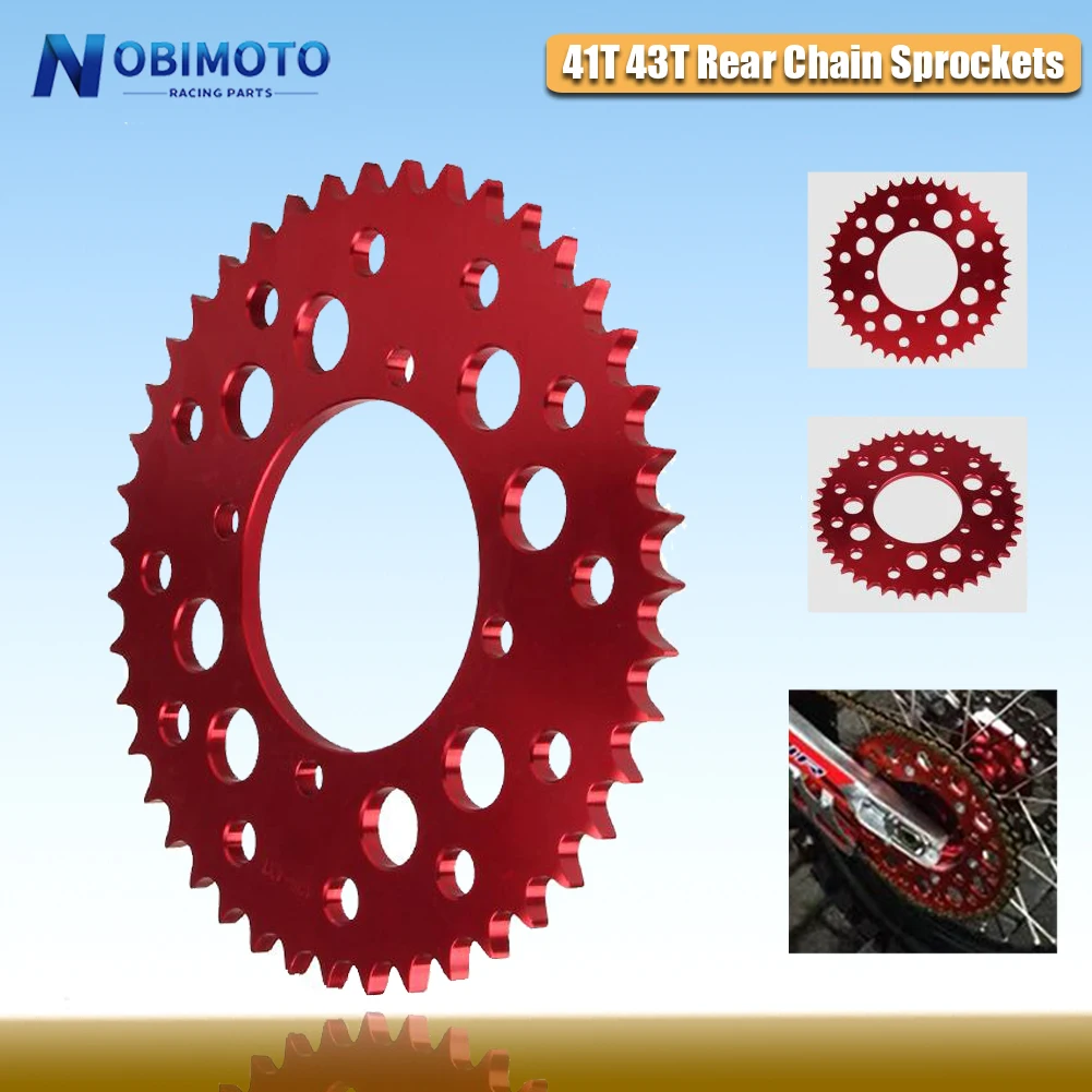 Aluminum Alloy 420# 428# Motorcycle Chains 41T 43T Rear Chain Sprockets ...