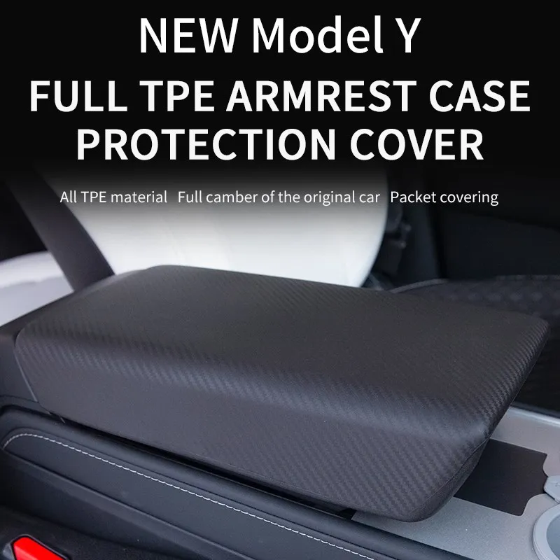 Tesla Armrest Box Cover Tpe For Tesla Model 3 Y 2023 Accessories ...