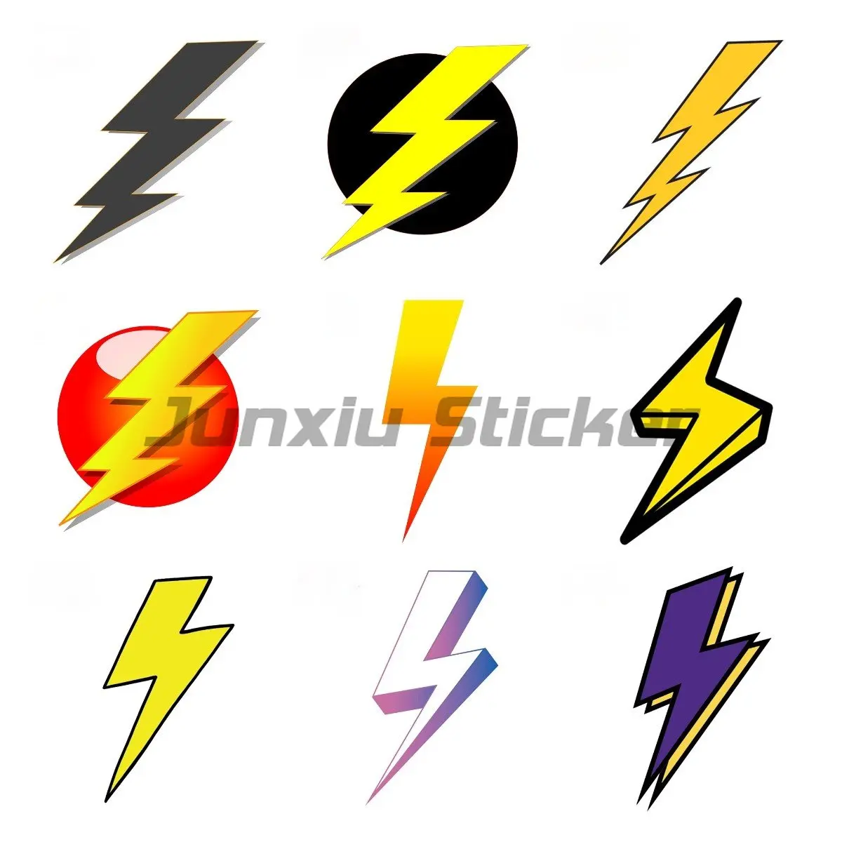 Lightning Funny Car Stickers DIY Graphics Decal Vinyl Material Suitable ...