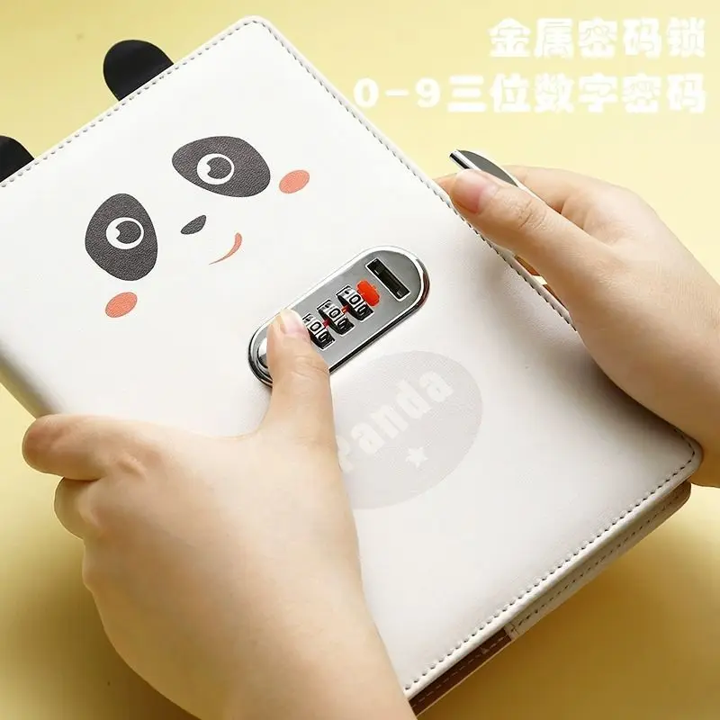 A5 cute animal expression password book small fresh lock notepad ...