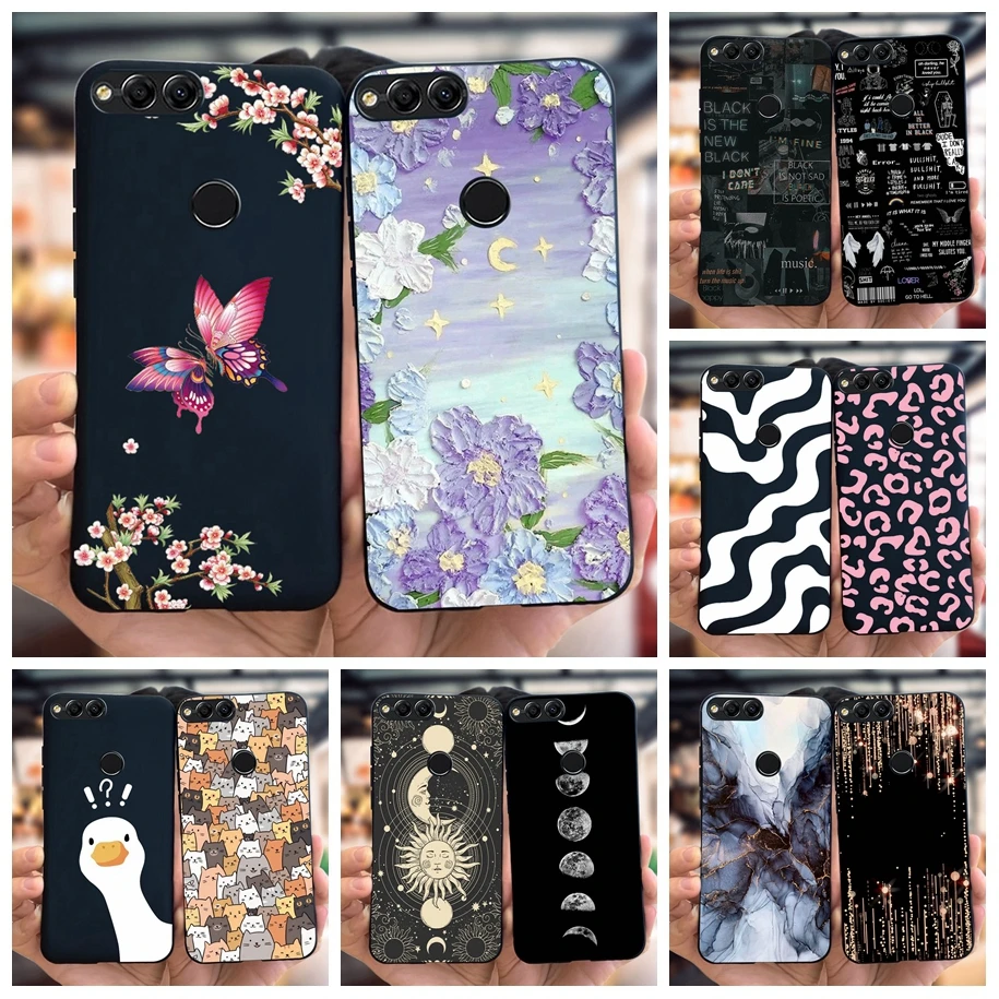 For Honor 7X Case Matte Cover For Honor7X 7 X Soft Silicone Fashion ...