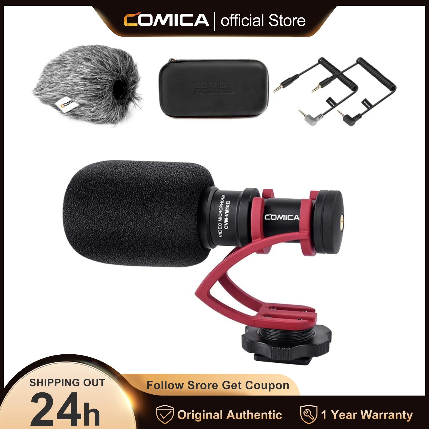 Camera-Microphone-Comica-CVM-VM10II-Professional-Shotgun-Microphone ...
