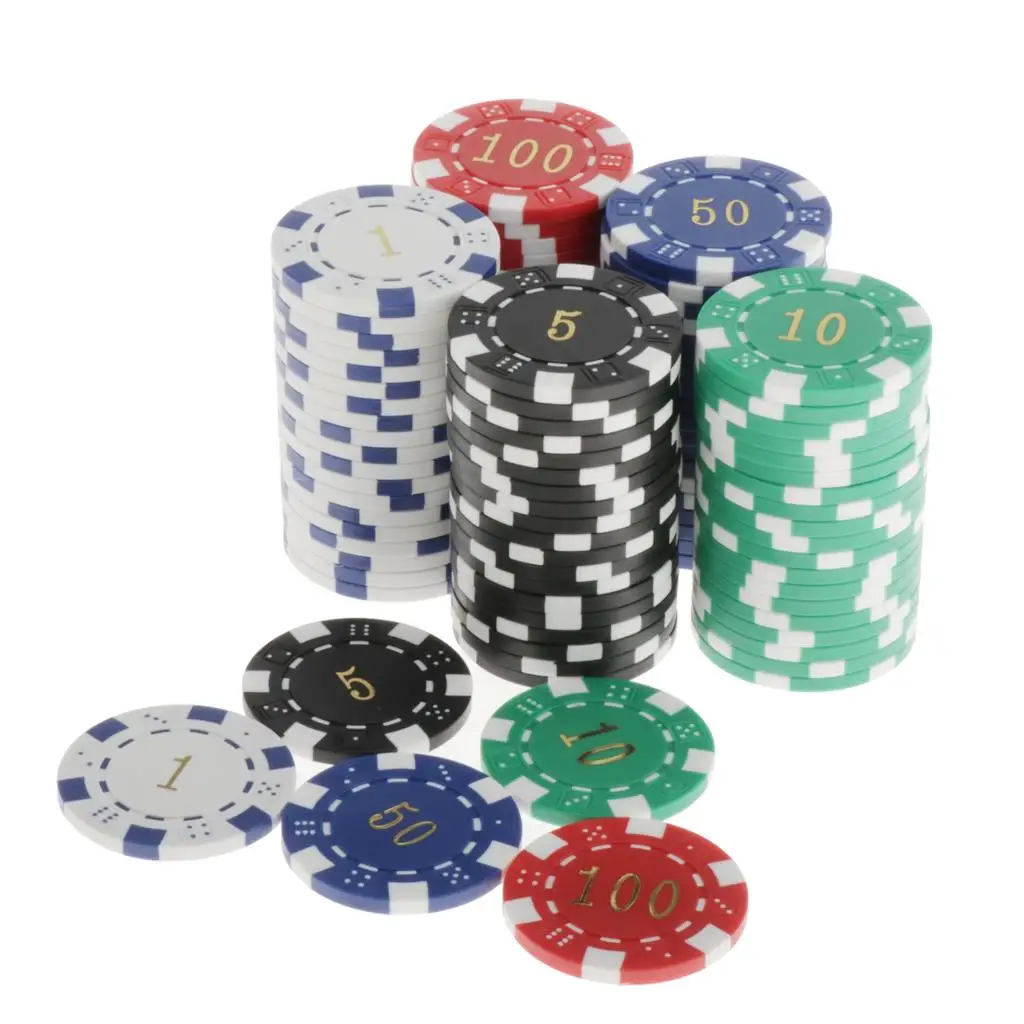 Casino-Style-100-Pieces-Clay-Poker-Chip-Set-Texas-Hold-em-Poker-Casino ...