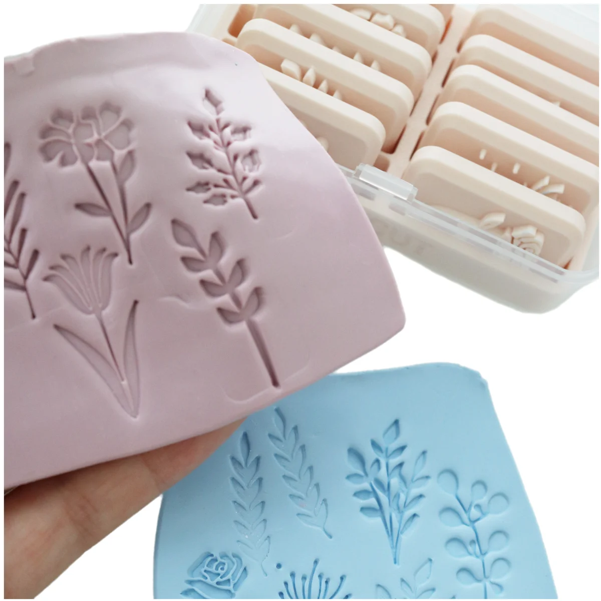 Cer-mica-Folhas-Selos-De-Argila-Cortadores-De-Folhas-Molde-Argila-Do ...