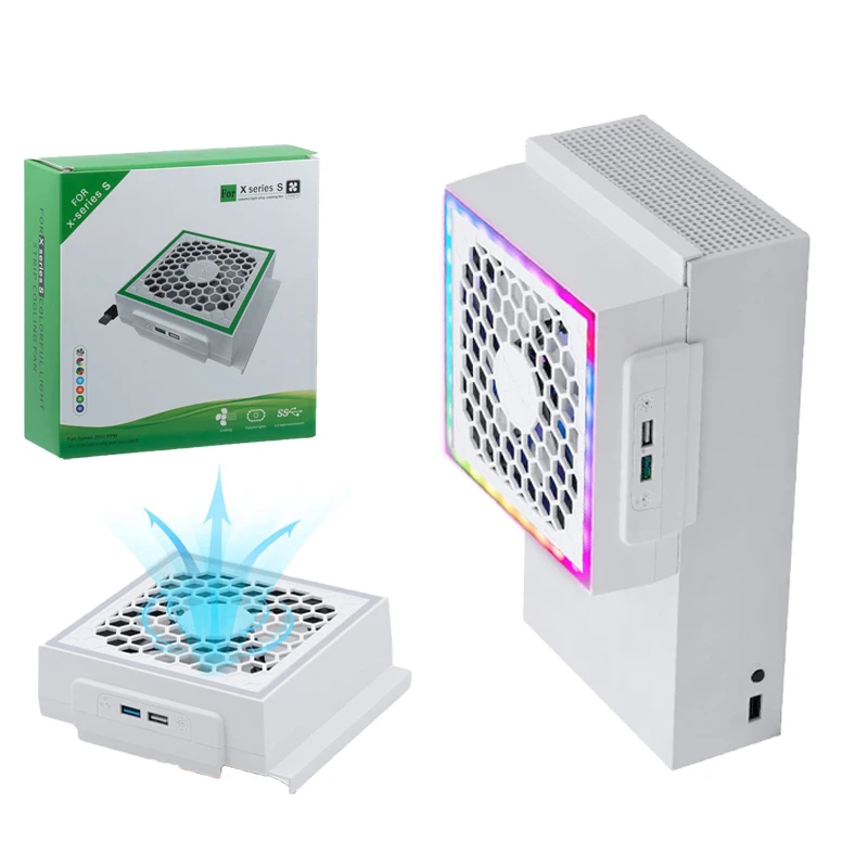 Cooling Fan Base with RGB Atmosphere Colorful Light LED Game Cooler ...