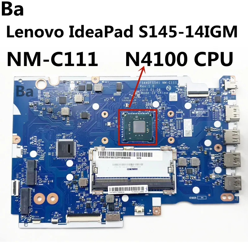 For-Lenovo-IdeaPad-S145-14IGM-Laptop-motherboard-NM-C111-motherboard ...